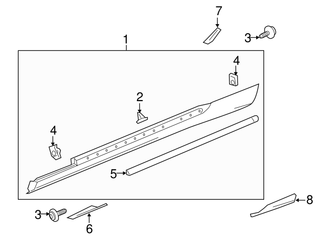2012-2015 Chevrolet Camaro Primed Passenger Side Rocker Panel Molding ...