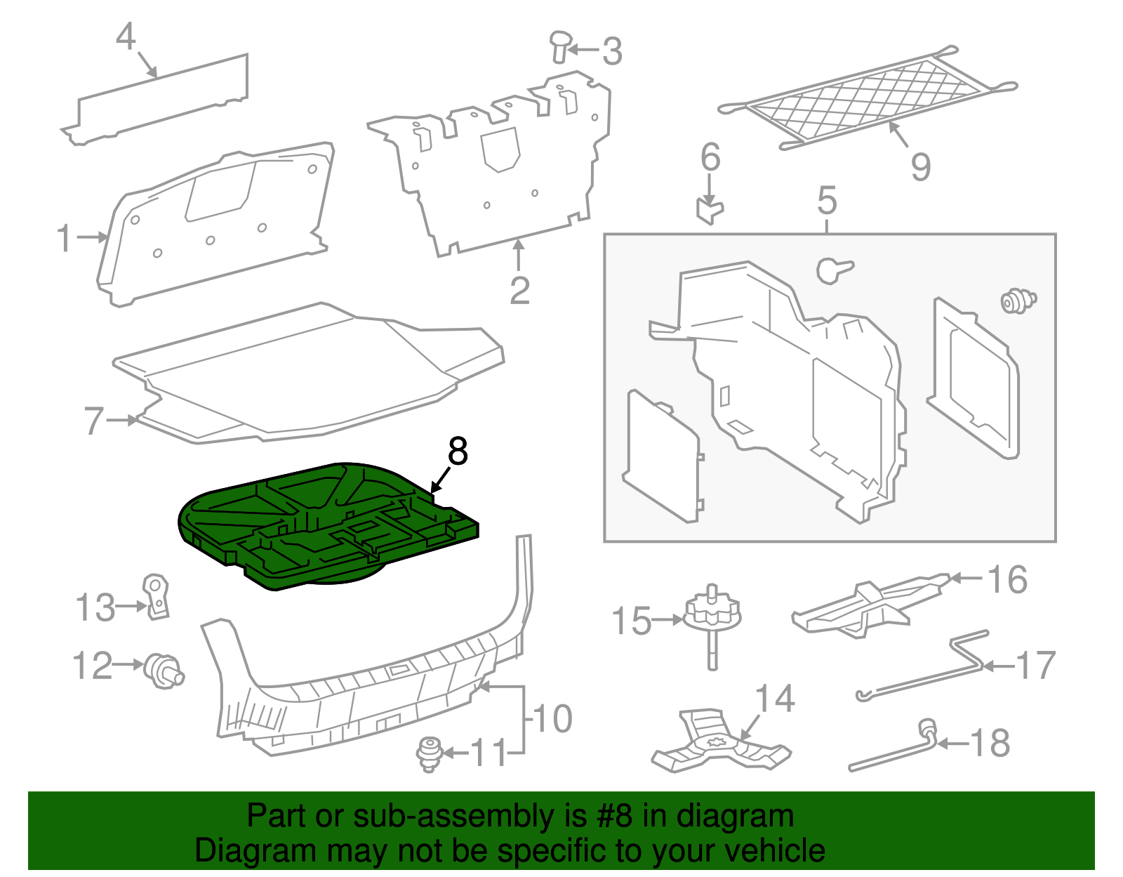 2012-2018 Toyota Spare Cover 64779-06010 | Toyota Parts Center