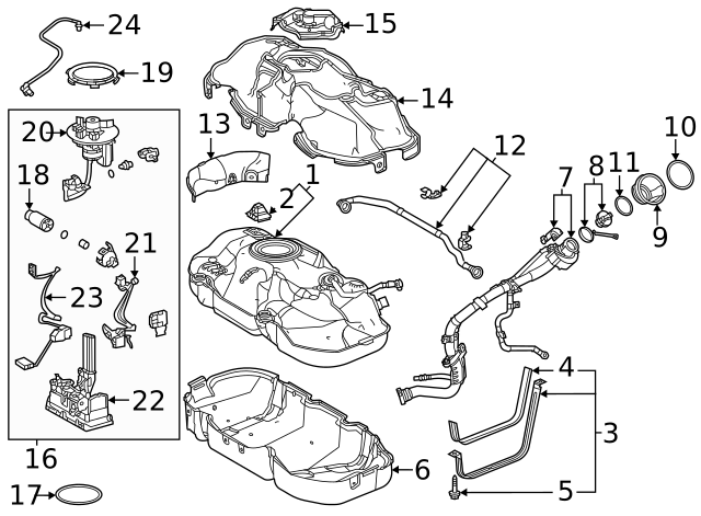 77001-42410 - Fuel Tank 2021-2024 Toyota | AutoNation Parts