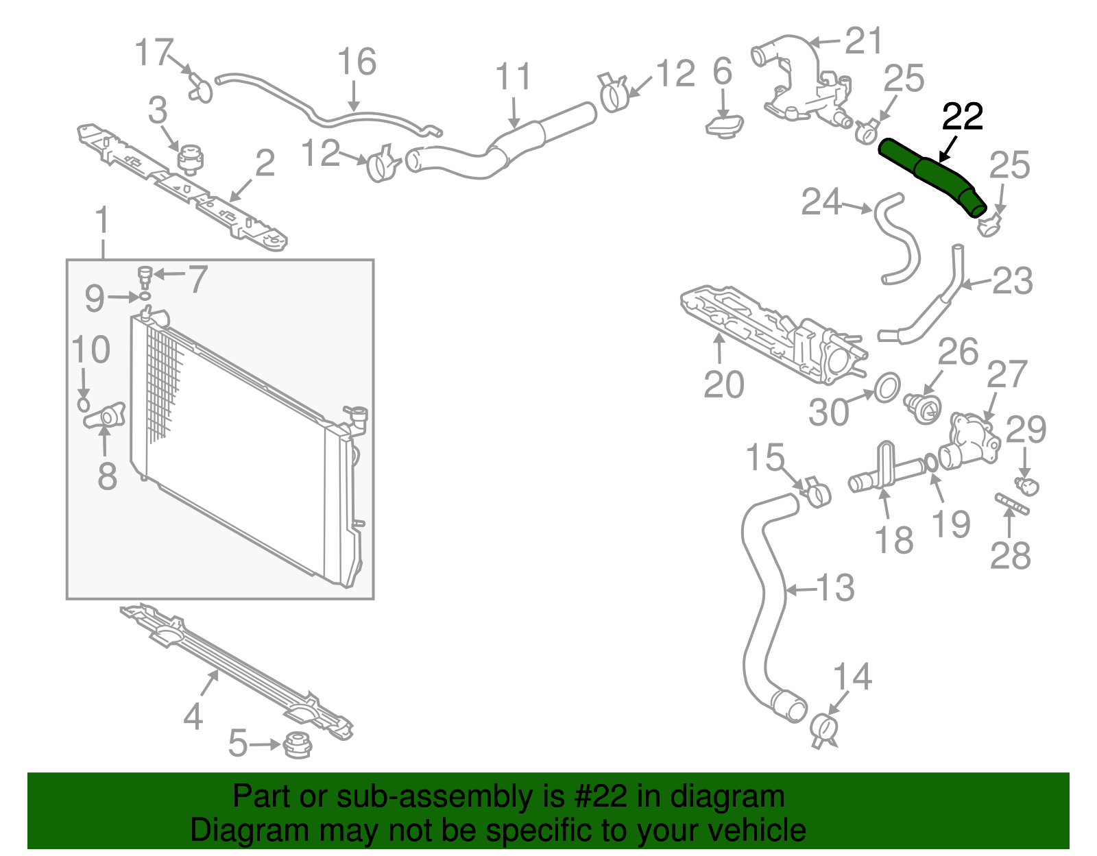 1994-2008 Lexus By-Pass Hose 16261-20010 | OEM Parts Online