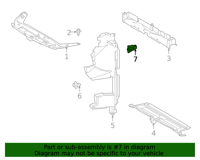 2020-2023 Toyota Highlander Guide Plate 16693-0P010 | Toyota Parts