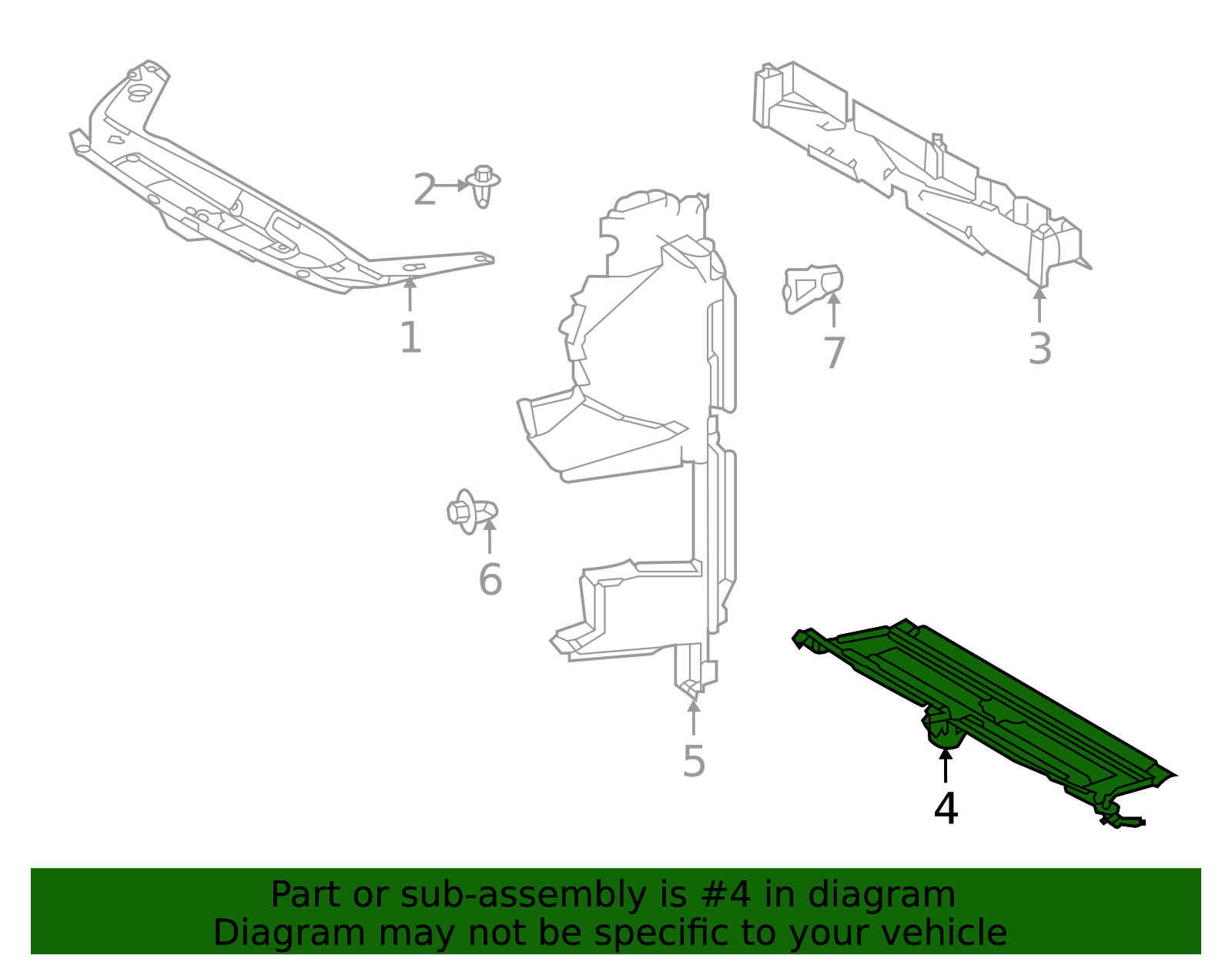 2020-2024 Toyota Highlander Air Guide 16592-0P010 | Toyota Parts Center