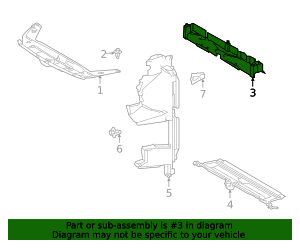 16594-0P010 - Radiator Support Air Deflector 2020-2024 Toyota ...