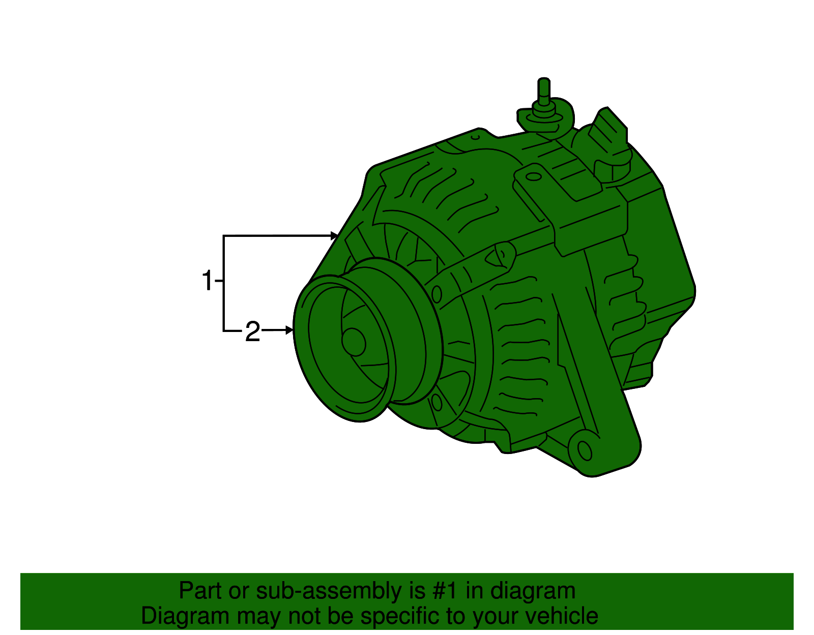 2010-2015 Toyota Alternator 27060-0V010 | Toyota Parts Center