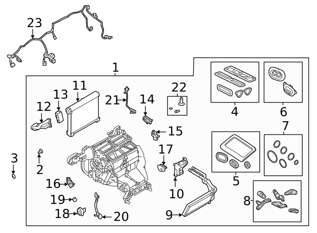 Genuine OEM AC & Heater Assembly Part# LR143144 Fits 2021-2023 Land ...