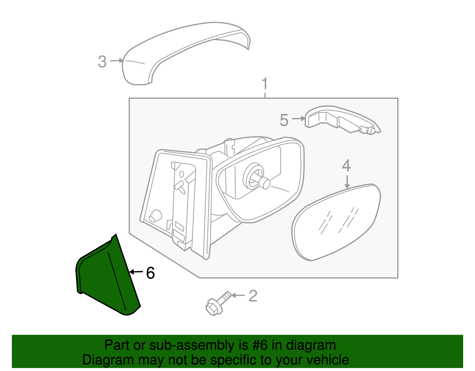 TE71-69-1N7A-85 - Mirror Cover 2010-2015 Mazda CX-9 | Florida Mazda Parts