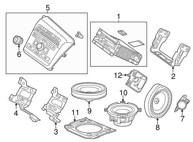 39171-TR3-A71 - Audio Unit Assembly Base (Clarion) - 2013 Honda Civic ...