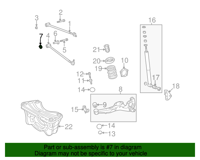 1996-2005 Toyota RAV4 Plate, Rear Suspension Toe Adjust, No. 2 48452 ...