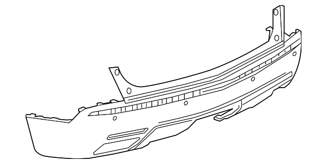 2017-2019 Cadillac XT5 Black Rear Lower Bumper Cover 84207384 GM ...