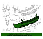 2017-2019 Cadillac XT5 Black Rear Lower Bumper Cover 84207384 GM ...