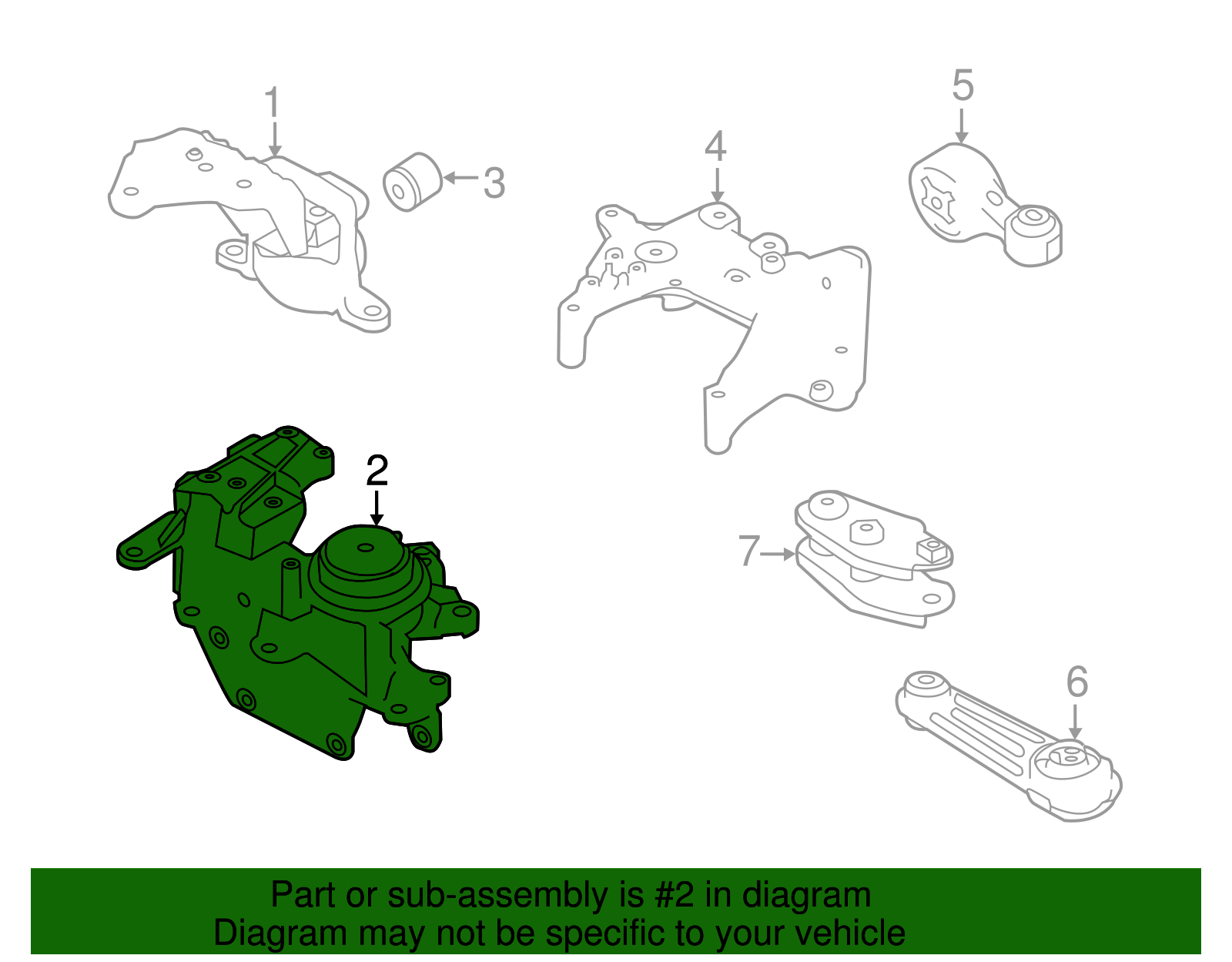 2014-2020 Nissan Rogue Trans Mount 11220-4BA0B | Nissan Parts Store