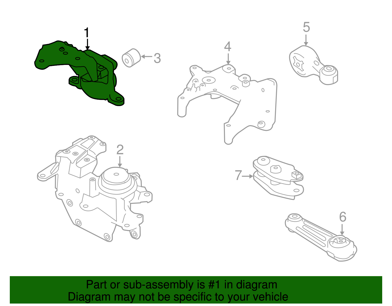 2014-2020 Nissan Rogue Side Mount 11210-4BA0A | Bill Kay Nissan Parts