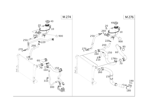 Expansion Tank, Mounting and Hoses for 2014 Mercedes-Benz CLS550 ...
