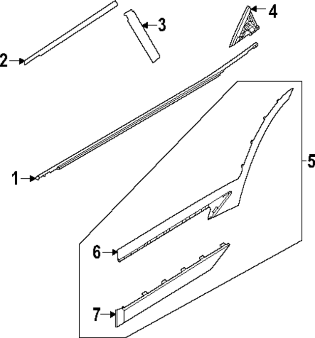 2021 Kia Seltos Belt Molding 83210 Q5000 | TascaParts.com