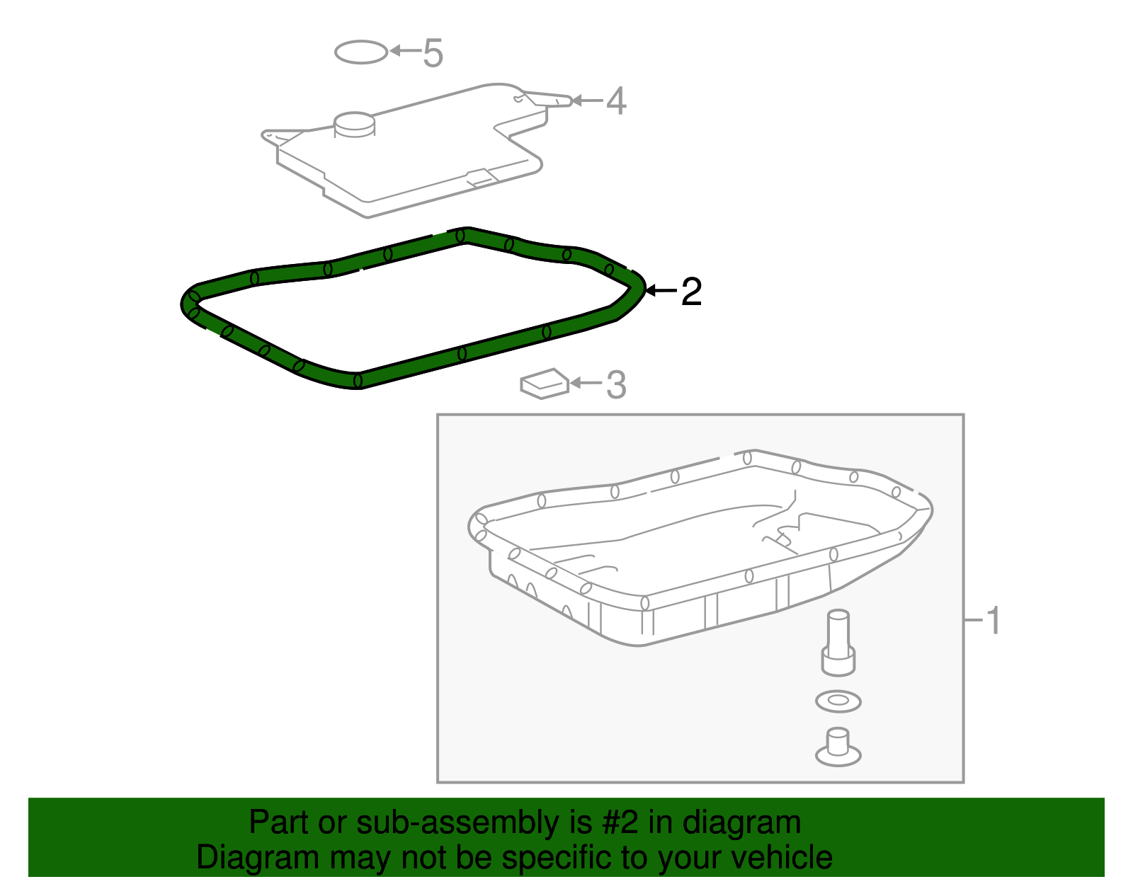 Genuine Toyota Gasket, Automatic Transaxle Oil Pan part# 35168-08010 ...