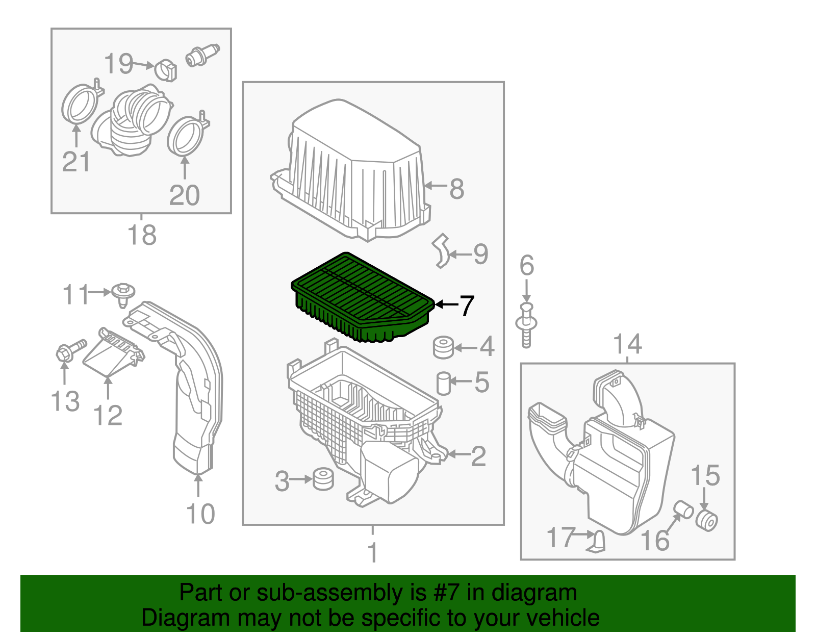 28113-B2000 - Air Filter 2014-2019 Kia Soul | Kia.Parts Store