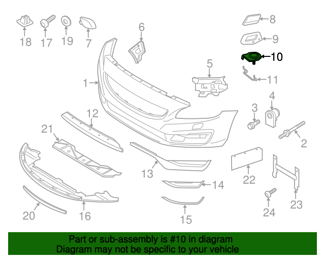 31353308 - Headlight Washer Cover Bracket 2014-2018 Volvo | AutoNation ...