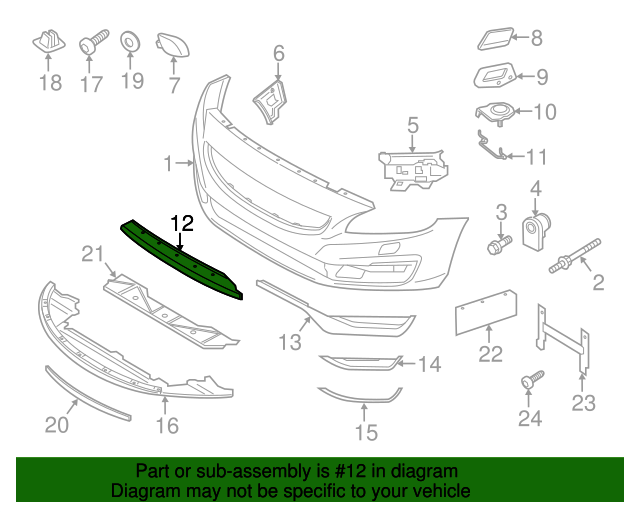 31323858 - Lower Grille - 2014-2018 Volvo | Volvo OEM Parts Direct