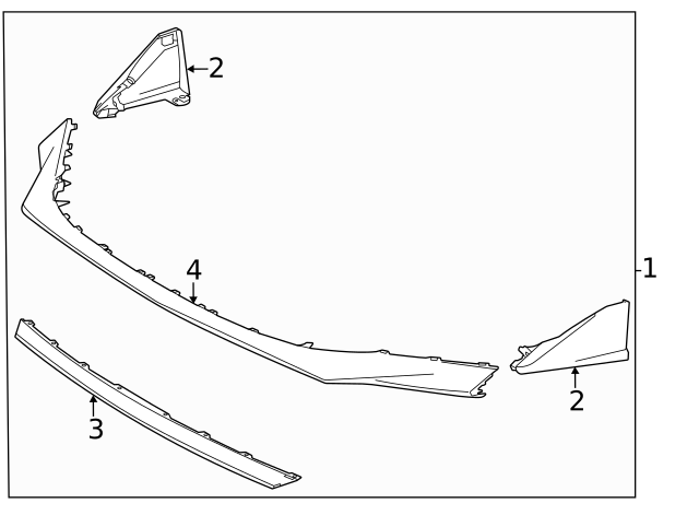 76084-24020 - Spoiler Kit, Front 2020-2024 Lexus RC F | Longo Lexus Parts
