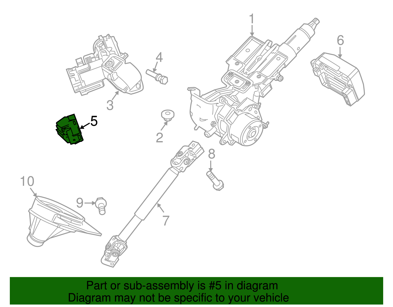 Genuine OEM Ford Part - Ignition Switch AA6Z-11572-B | Genuine OEM Ford ...
