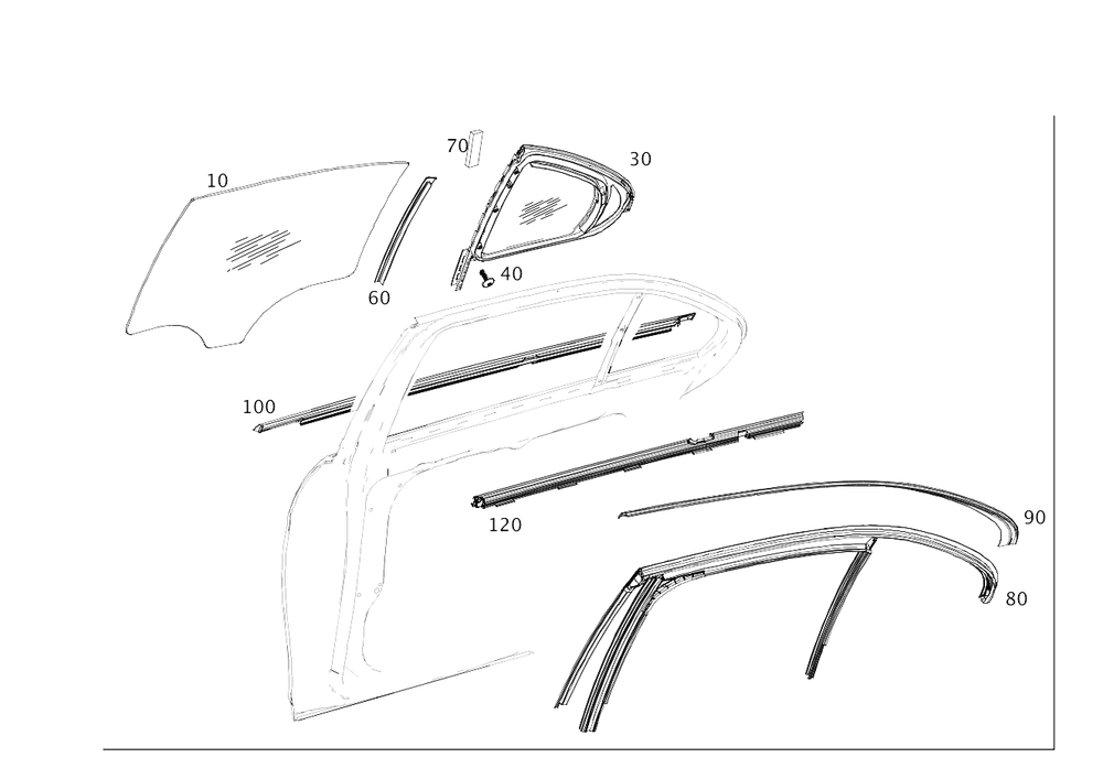 213-690-82-07 - Trim Bar Mercedes-Benz USA Parts