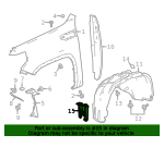 2019-2024 GM Fender Liner Bracket - Driver's Side (LH) 84260332 ...