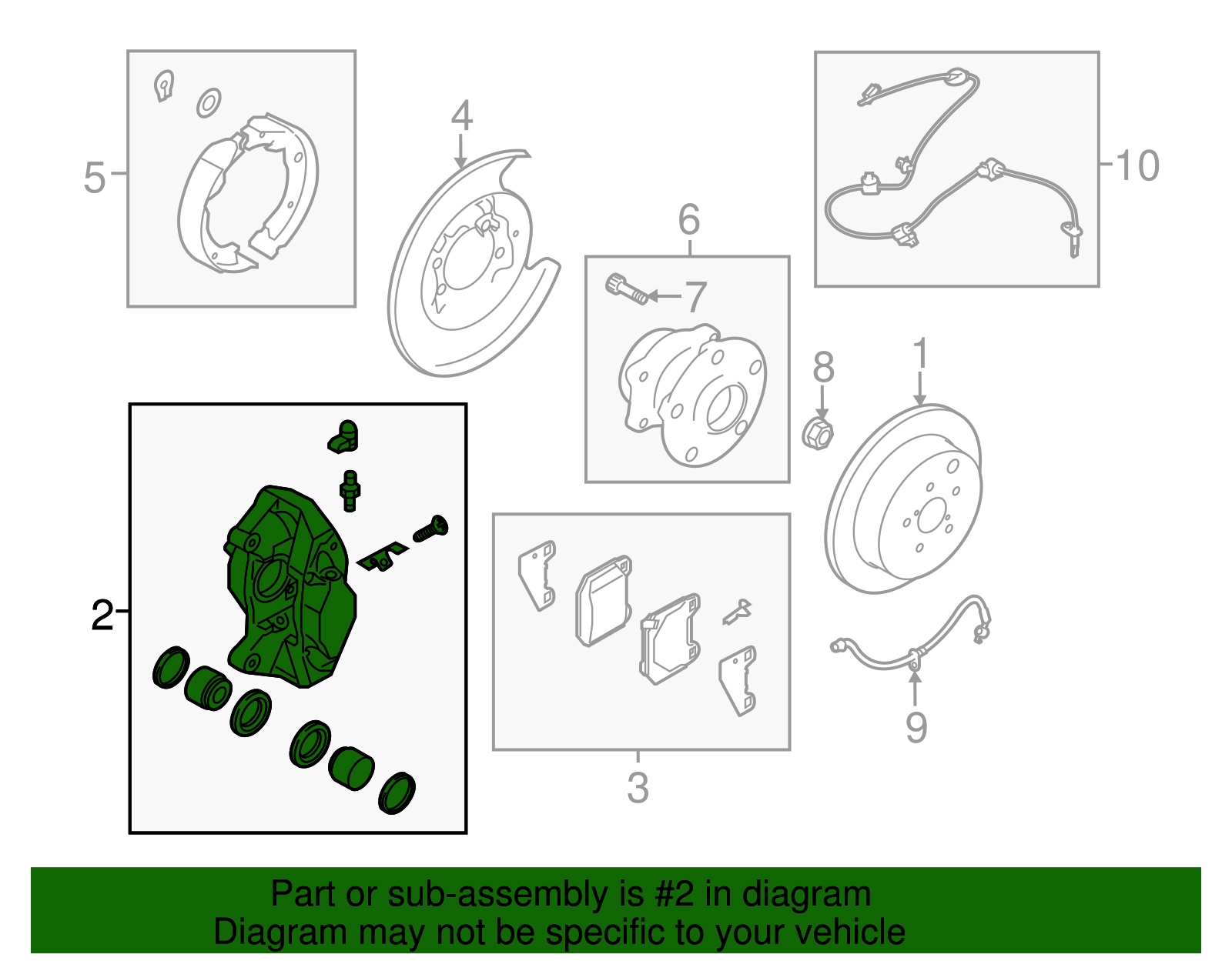 2018-2021 Subaru WRX STI Caliper Assembly 26620VA030 | Retail ...