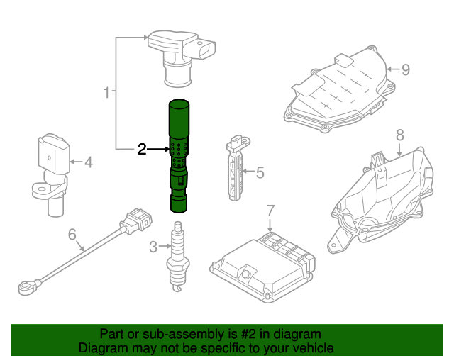 2015-2018 Audi Direct Ignition Coil Boot 079-905-199-F | Audi USA Parts