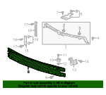 Genuine OEM Front Bumper Impact Bar Part# 84143285 Fits 2018-2019 GM ...