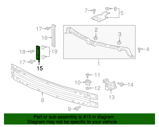 84186579 - Front Bumper Fascia Support Brace 2018-2021 GM | Chevrolet ...