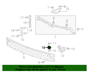 2018-2021 GM Front Passenger Side Bumper Fascia Reinforcement 23324604 ...