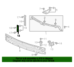 2018-2021 GM Front Bumper Fascia Support Brace 84186579 GM ...