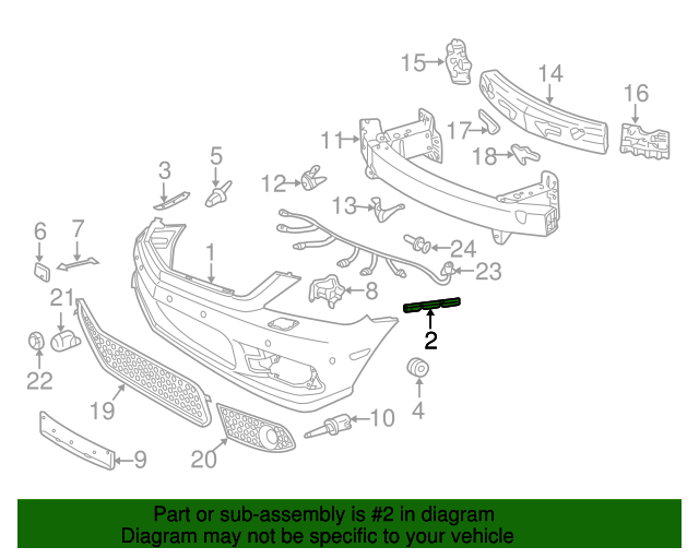 230-880-05-14 - Bumper Cover Bracket 2003-2012 Mercedes-Benz ...