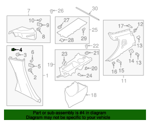 2012-2024 Porsche Body B-Pillar Trim Panel Clip 999-507-999-40 | Sunset ...