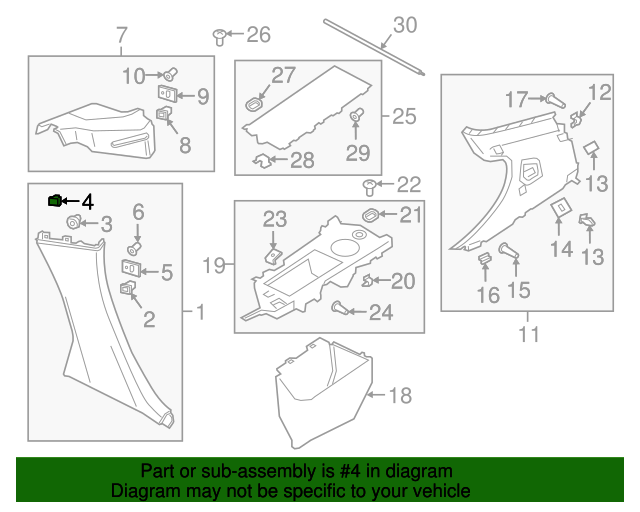 2012-2024 Porsche Body B-Pillar Trim Panel Clip 999-507-999-40 | Sunset ...