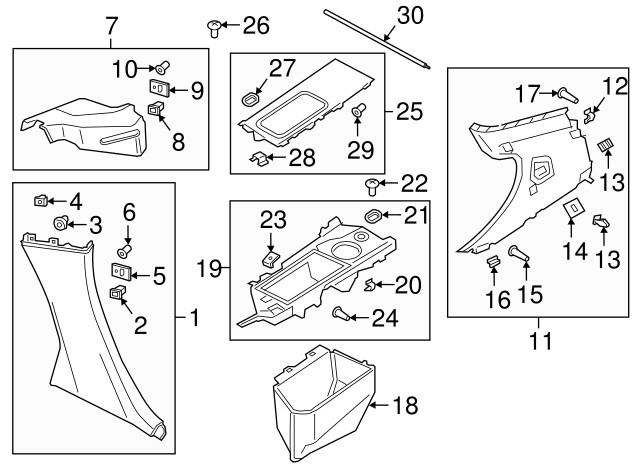 2012-2024 Porsche Body B-Pillar Trim Panel Clip 999-507-999-40 | Sunset ...