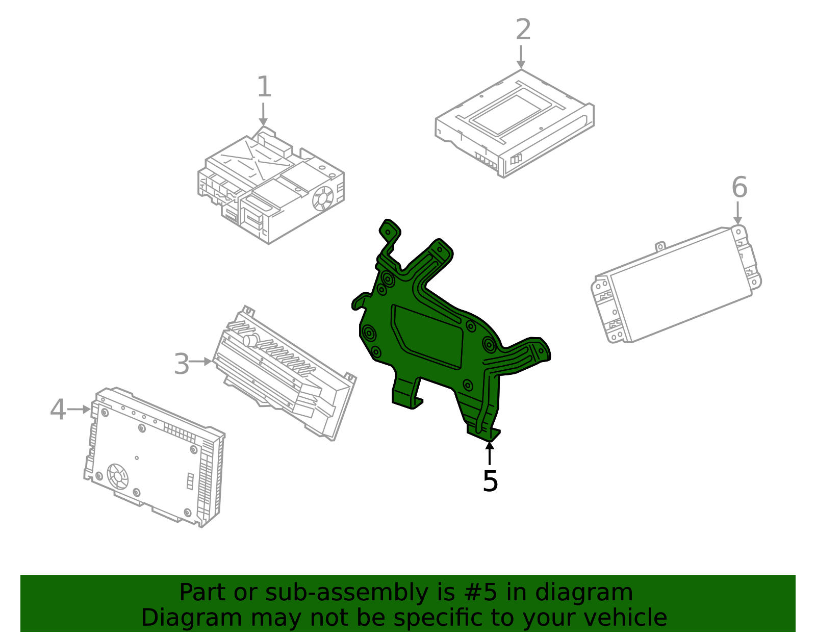 4K0-907-348-A - High-Quality Radio Amplifier Bracket for 2019-2025 Audi ...