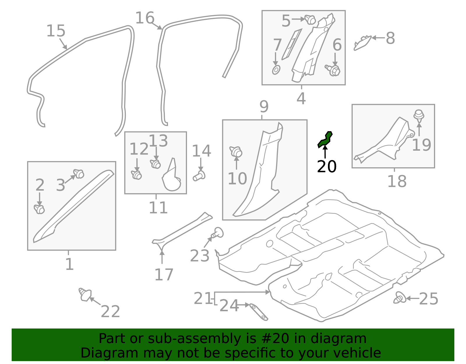 2012-2024 Subaru Sill Trim Cover 94053AL100 | Subaru Parts Store