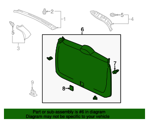 2012-2014 Honda CR-V Lining Assembly, Tailgate (Lower)*NH781L* (Mocha ...