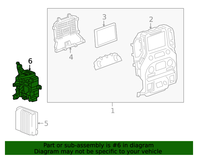 2019-2023 GM Radio Mounting Bracket 84774485 | GMPartsDirect.com