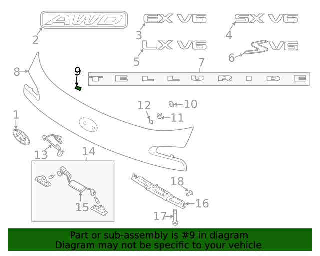87319-S9000 - Finish Molding Pad 2020-2024 Kia Telluride | Kia.Parts Store