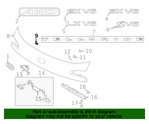 87319-S9000 - Finish Molding Pad 2020-2024 Kia Telluride | Kia.Parts Store