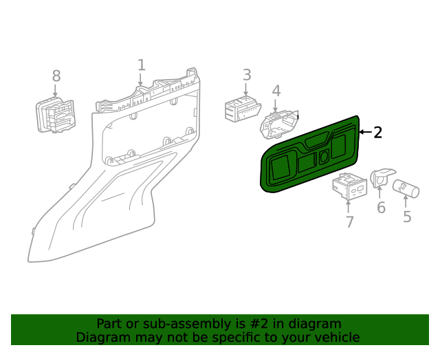 2019-2024 GM Trim Plate 84505574 | GM Parts Center