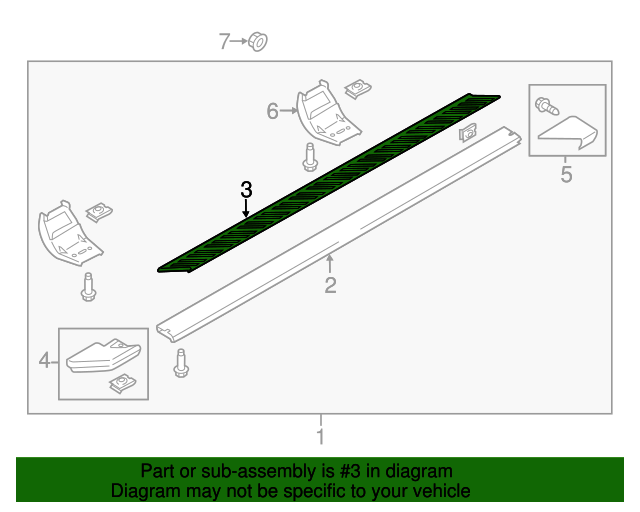 2015-2020 Ford F-150 Running Board Step Pad FL3Z-16490-FA | QuirkParts