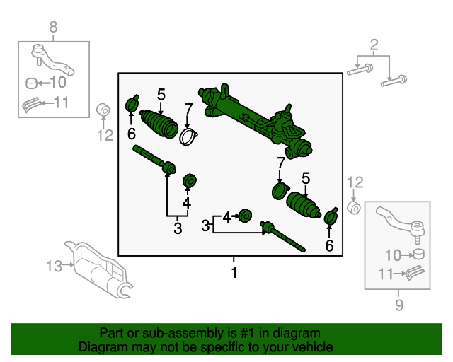 44250-07101 - Steering Gear - 2005-2012 Toyota Avalon | Nucar Toyota of ...