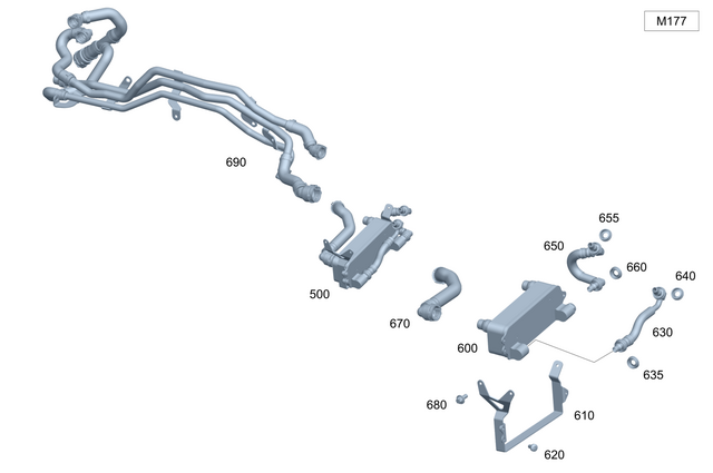 167-500-90-00 - Oil Cooler 2021-2025 Mercedes-Benz | Mercedes-Benz USA ...