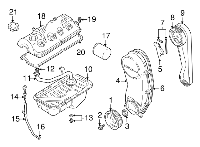 1999-2000 Chevrolet Tracker Crankshaft Pulley Bolt 96068587 | Partners ...