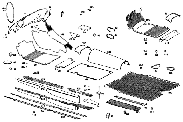 108-680-07-91 - Glove Compartment Housing 1966-1971 Mercedes-Benz ...