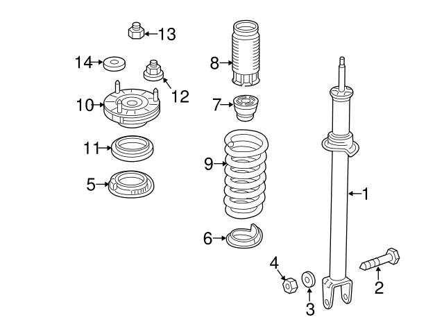 231-323-06-00 - Strut 2013-2020 Mercedes-Benz | Mercedes-Benz USA Parts