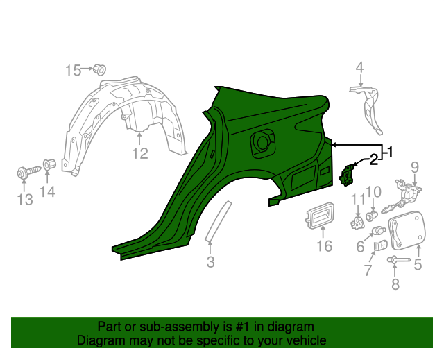 2016-2018 Lexus Quarter Panel 61602-06902 | Discount Parts Monster
